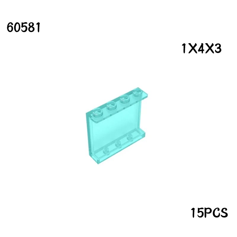 VEK Кирпичное оконное стекло для конструктора 60581-Clean Blue