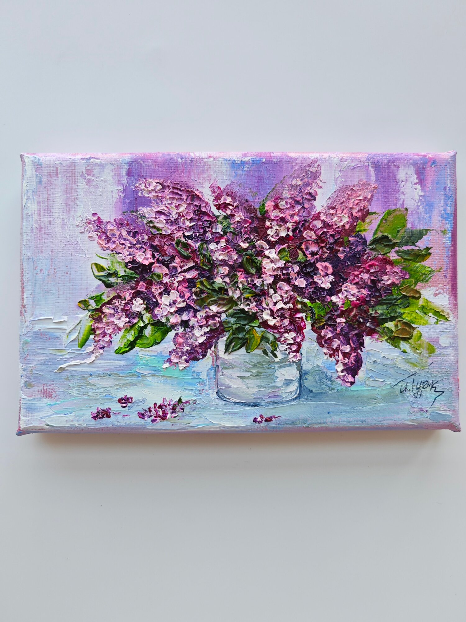 Мини картина маслом на холсте 10х15см