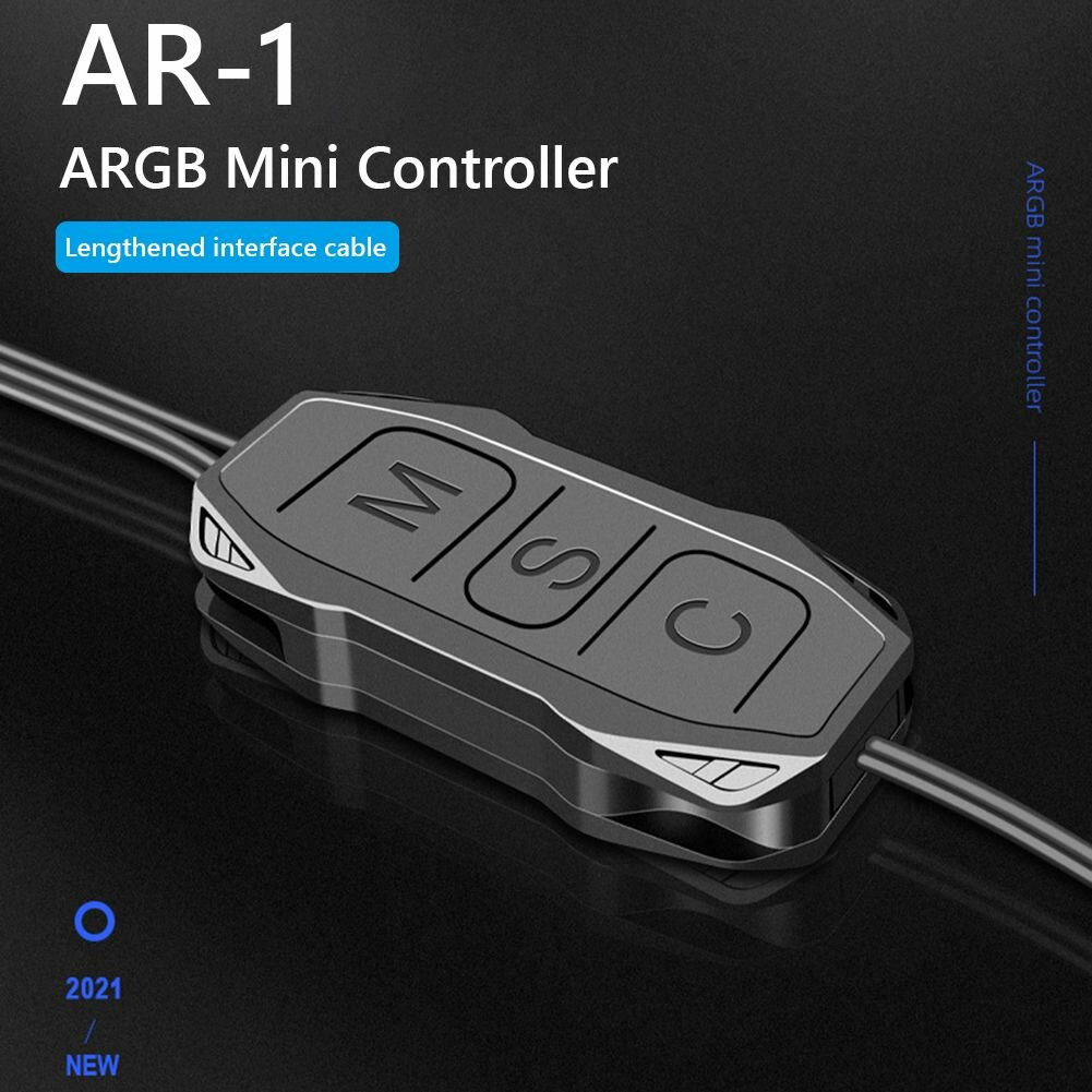 Контроллер ARGB-подсветки COOLMOON AR-1, 5 В, 3-контактный, с питанием от разъёма SATA