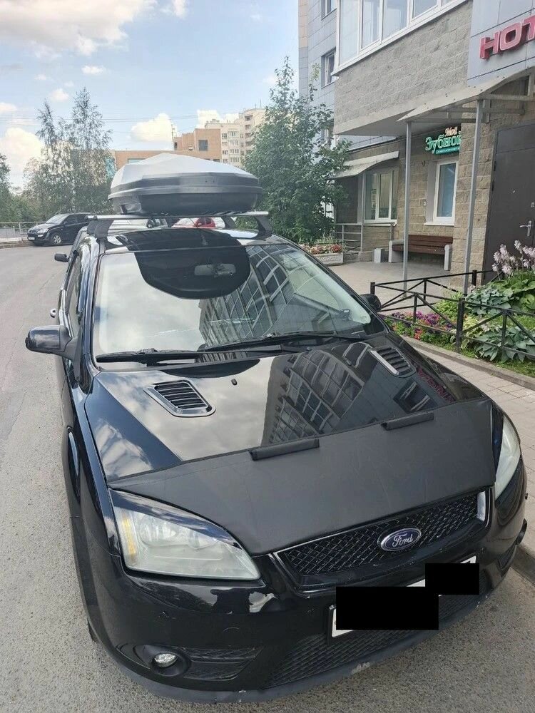 Дефлектор Капота Кожаный для FORD FOCUS 2 Дорестайлинг (Форд Фокус 2)