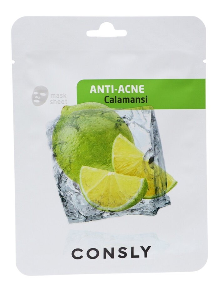 Тканевая маска для проблемной кожи с экстрактом каламанси, 20мл, CONSLY