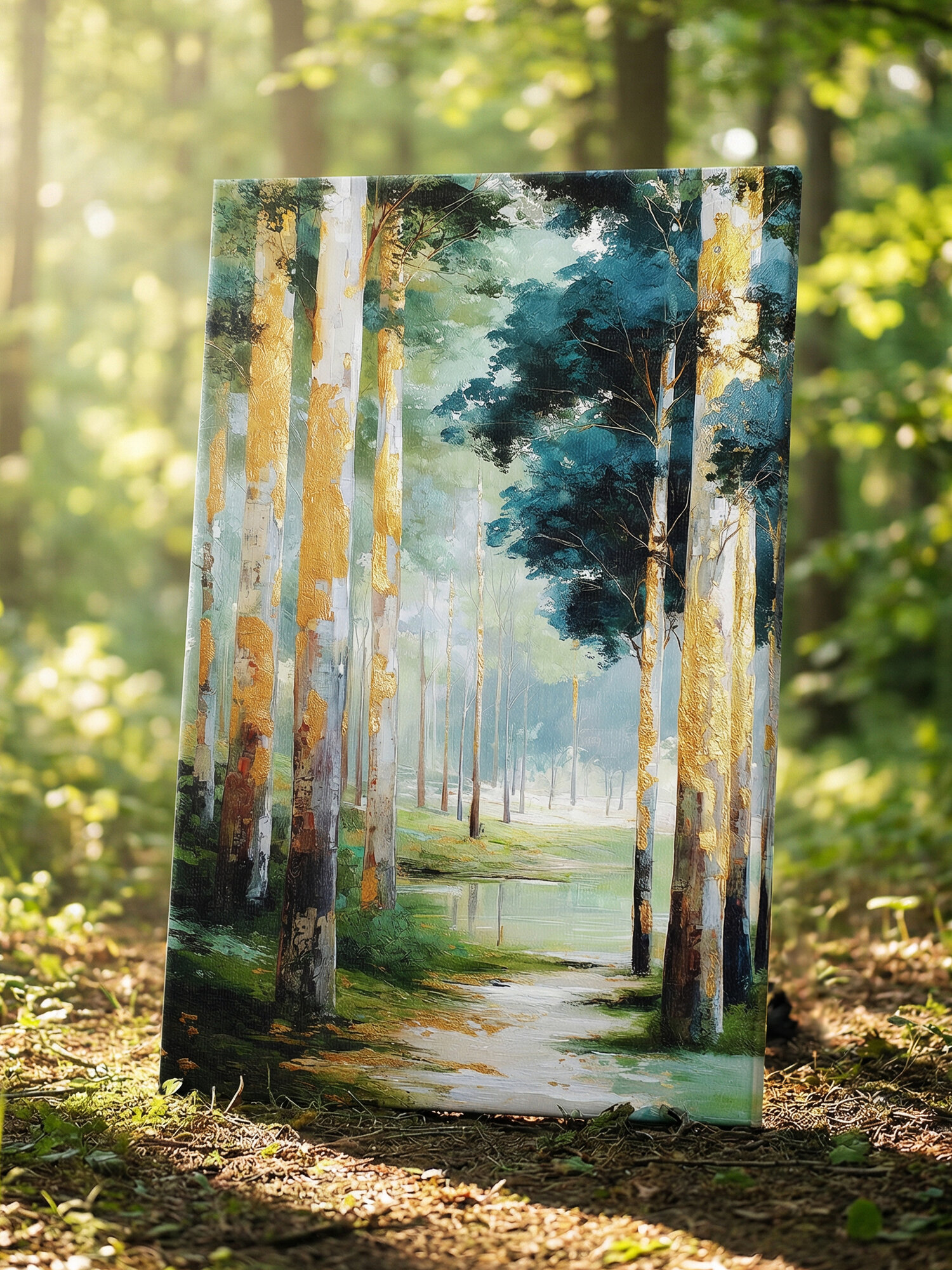 Большая картина Postermarket "Лес" на холсте с подрамником 60х90 см