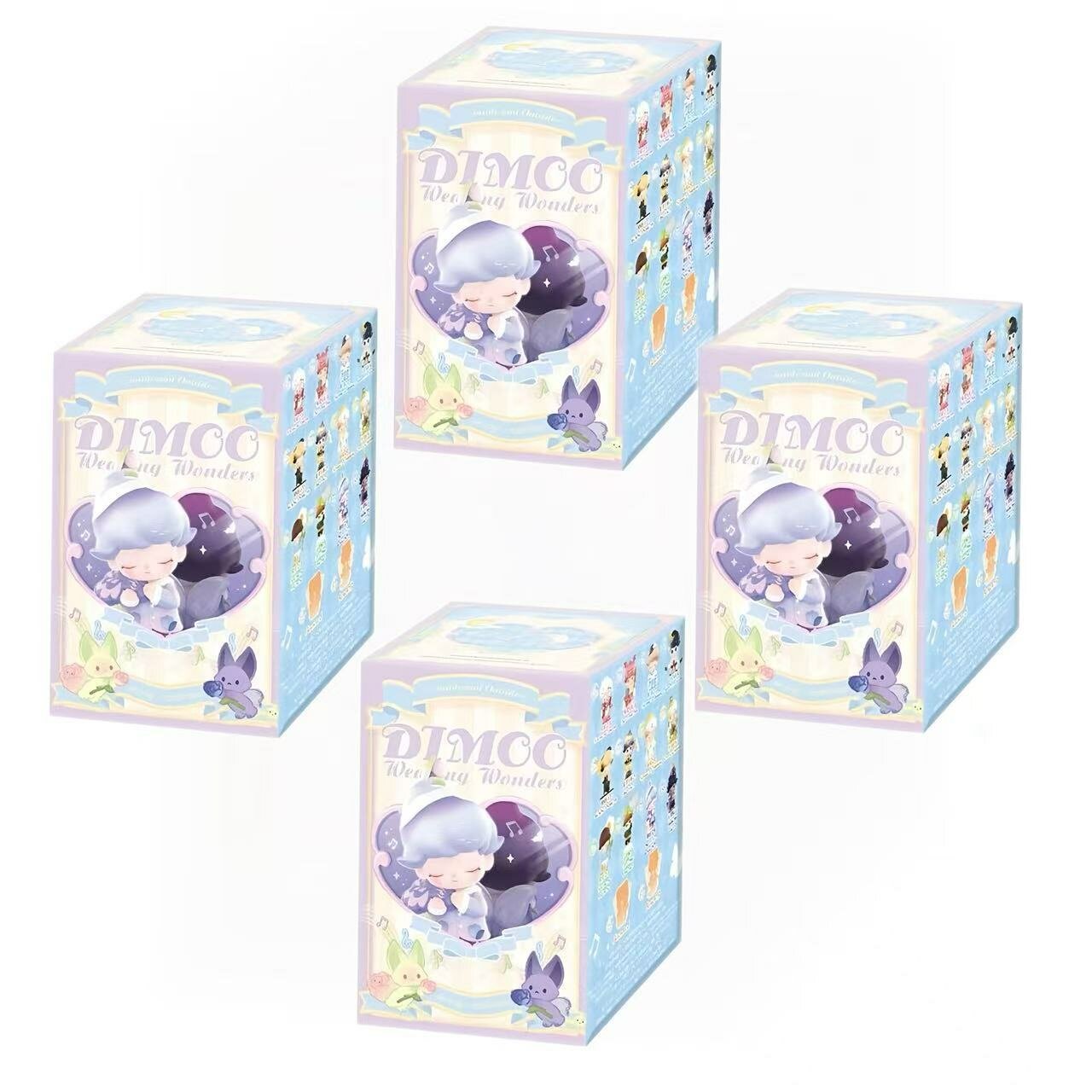Кукла-сюрприз серии Dimoo Dream Inside и Dream Outside, подарок для украшения магазина Bubble Mart,4 штук