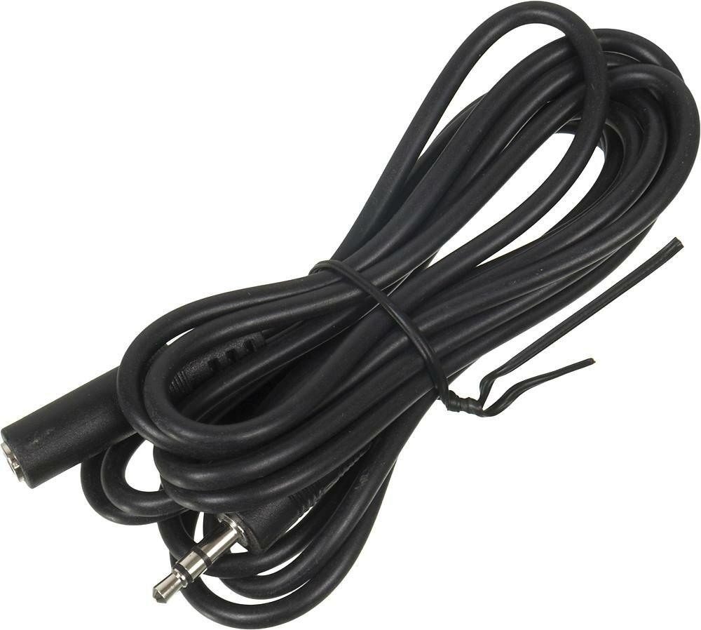 Кабель-удлинитель BURO аудио, Jack 3,5 m - Jack 3,5 f, 2 м, черный (BAAC003-2)