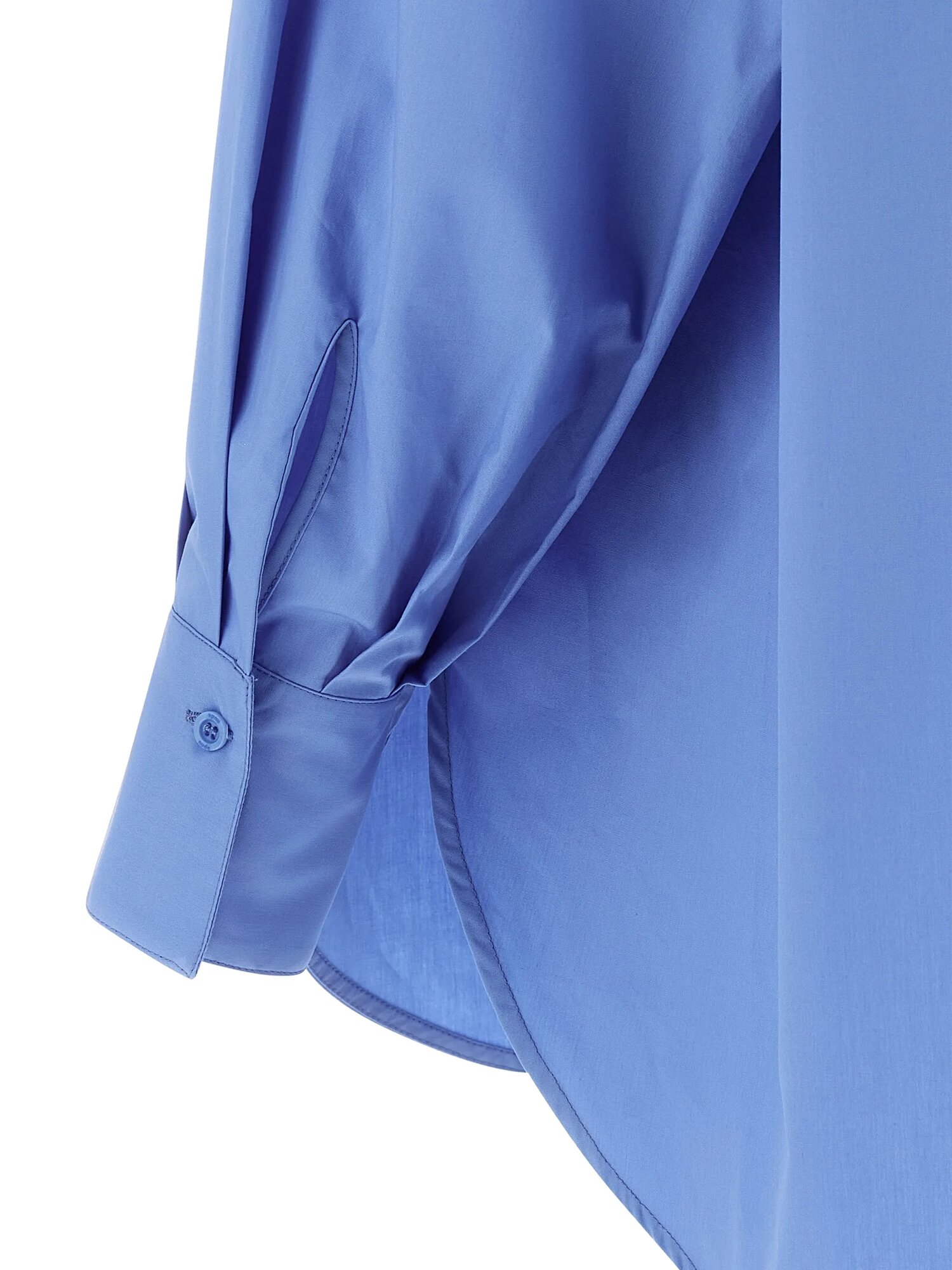 Рубашка Nude Mandarin-collar ruffled shirt, размер 42, blue — фото 1