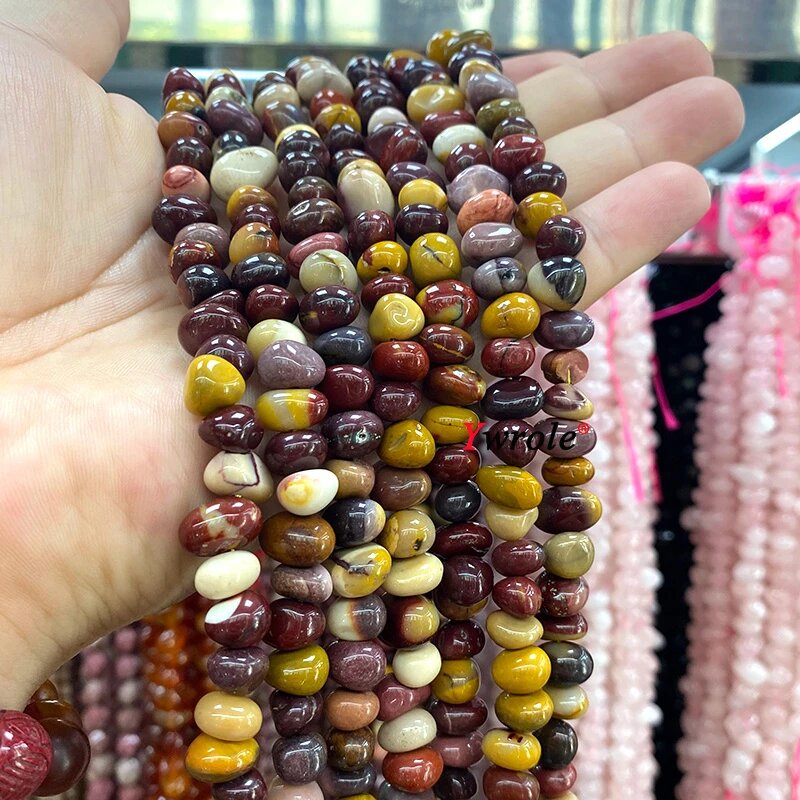 Бусины из унакита YWROLE 9-12 мм 9-12mm 24-27pcs, mookaite