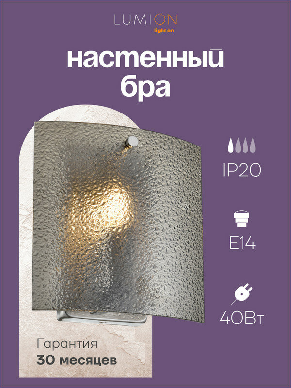 Светильник настенный Бра Lumion 6594/1W Dandy, E14, 40Вт
