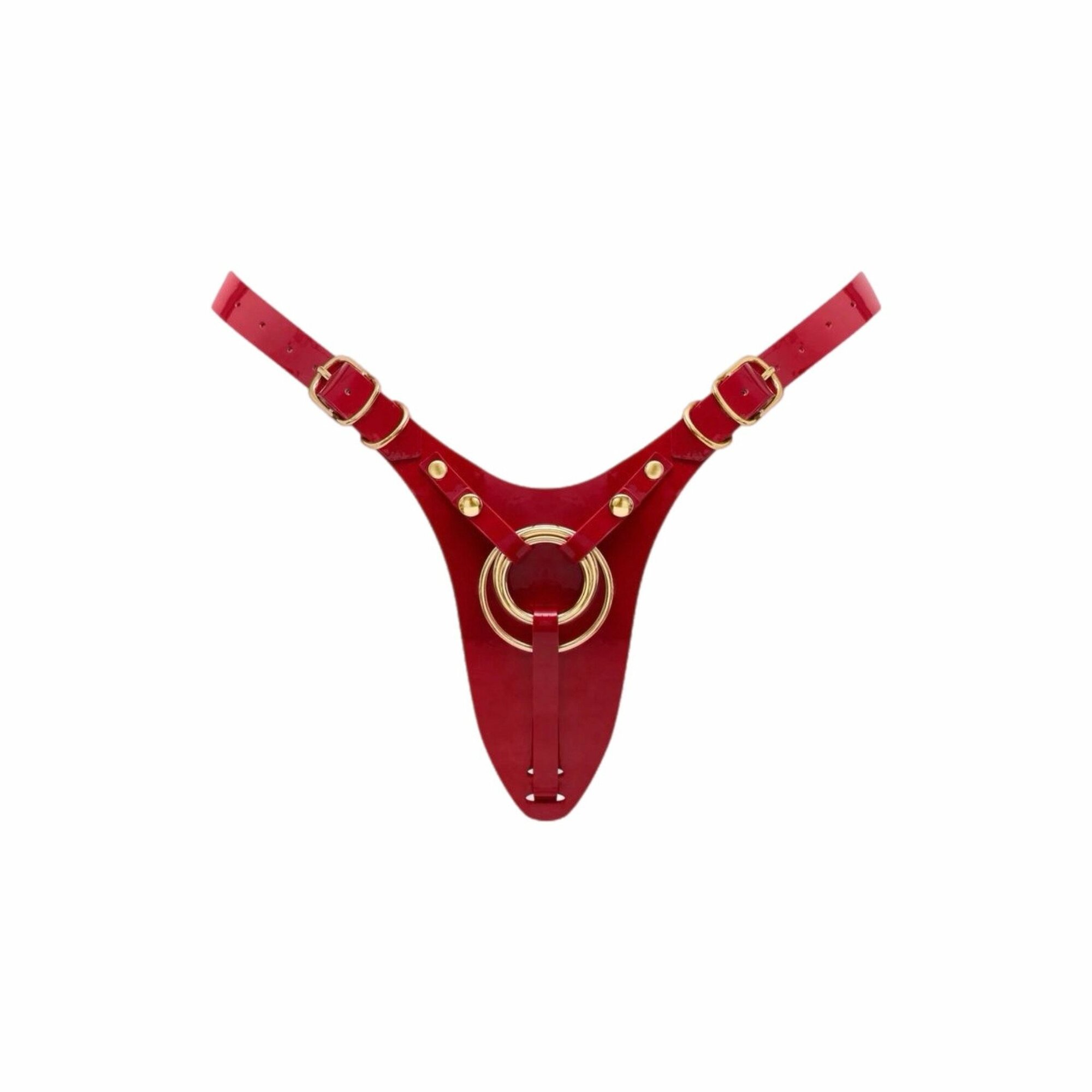 Пояс для страпона Strap-On-Me Leatherette Harness Fabulous, лаковый