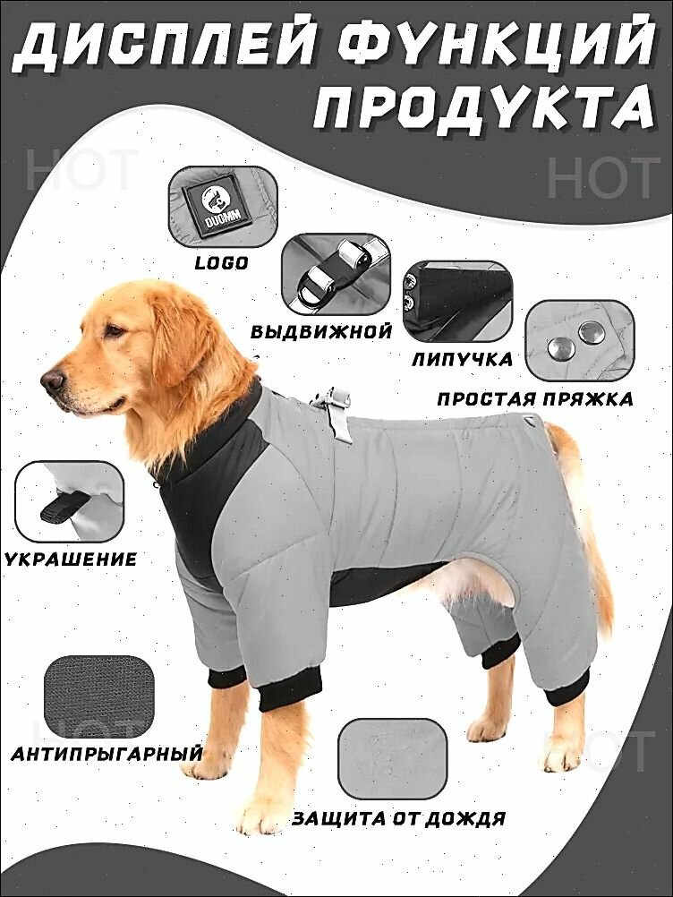 Зимнее пальто для маленьких собак, унисекс, размер XXL, серое, комфортное утепленное пальто для собак мелких пород