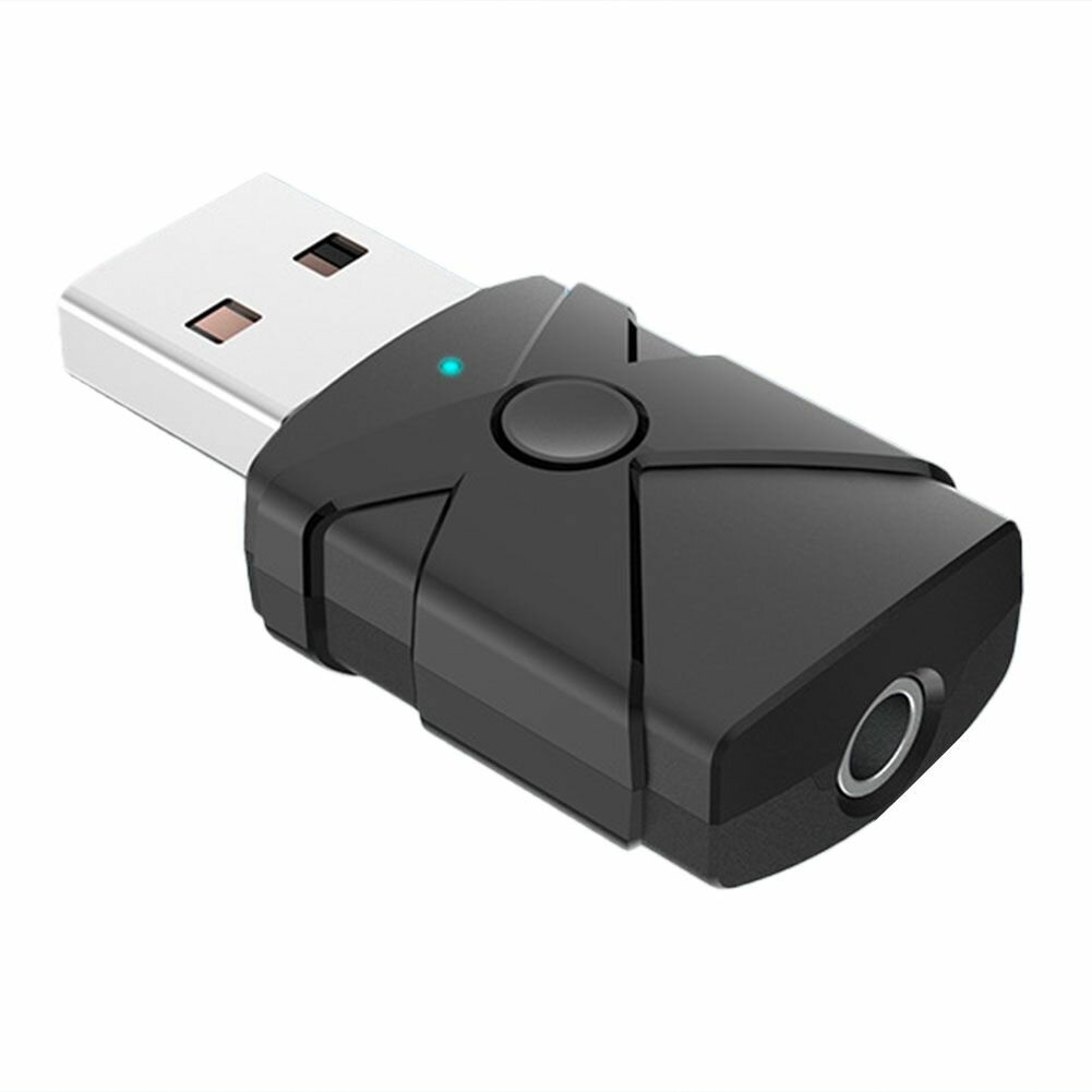 USB Bluetooth 5.2 Аудиоадаптер Беспроводной приемник Передатчик Звуковая карта 3 5 мм Aux Музыкальный ключ для ТВ Автомобильный динамик ПК