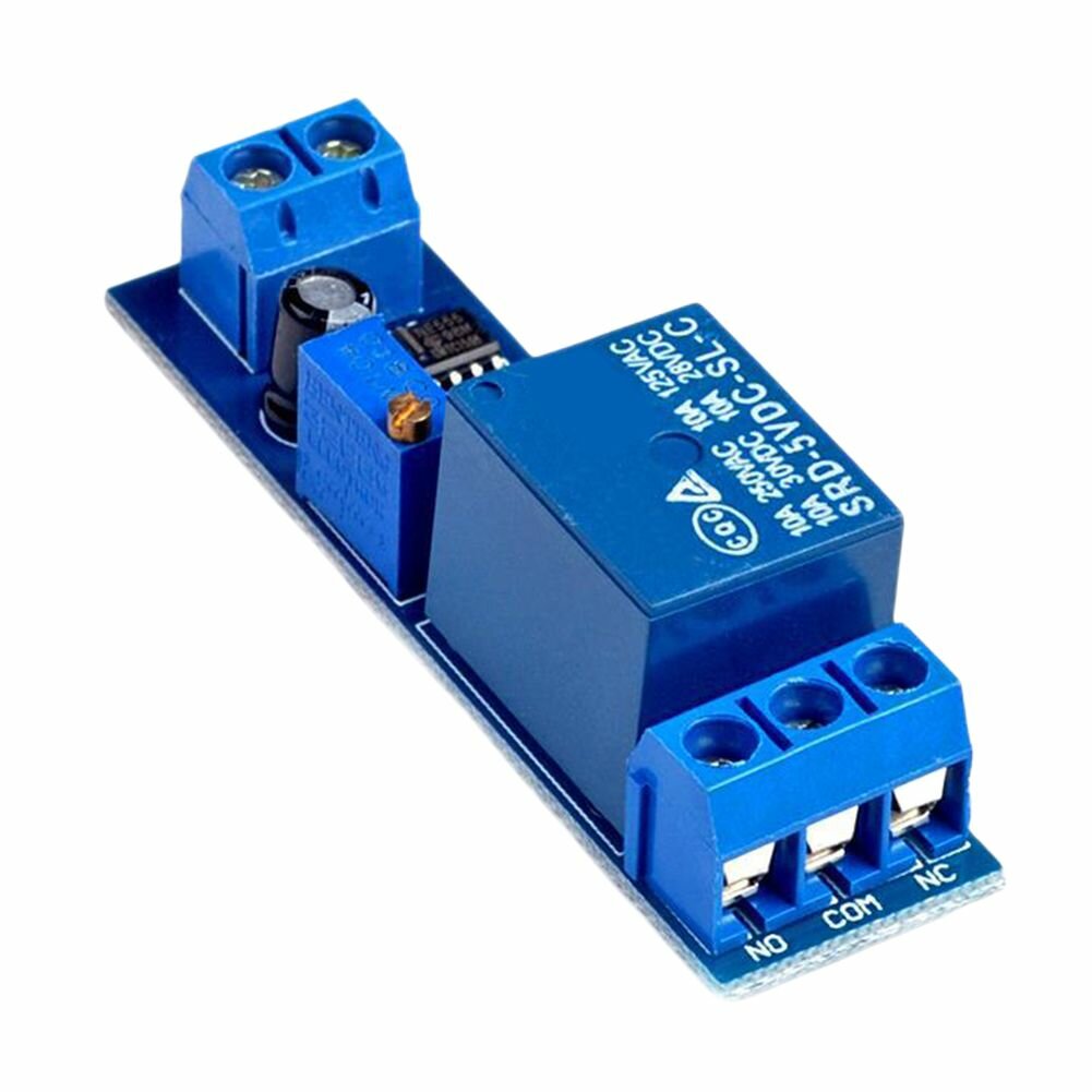 Модуль реле с таймером NE555, напряжение 5 В или 12 В, задержка 1 10 с