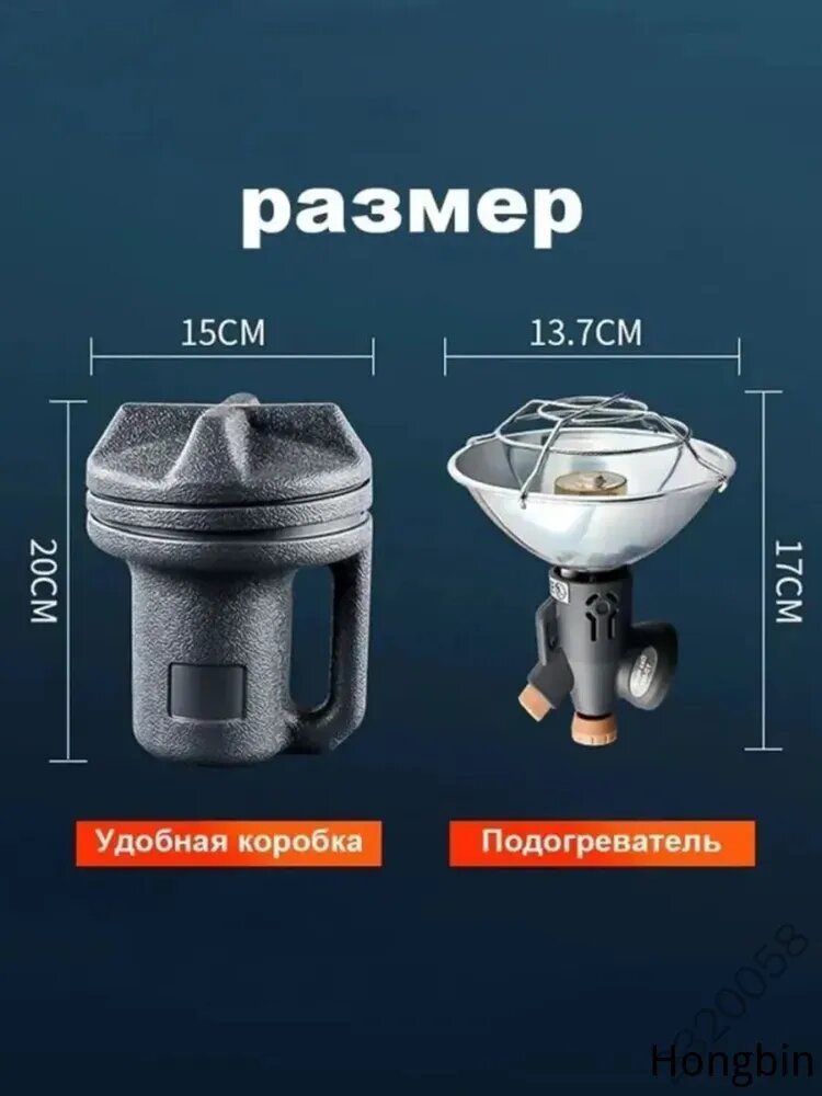 Обогреватель газовый переносной для походов и восхождений, нержавеющая сталь и алюминий — фото 1