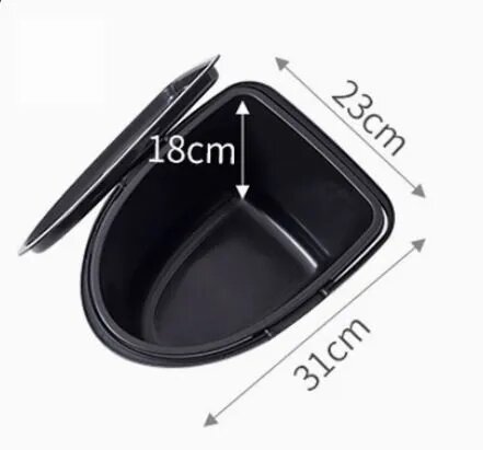 Биотуалет для дачи, портативный переносной туалет, черный пластик, 18x23x31 см