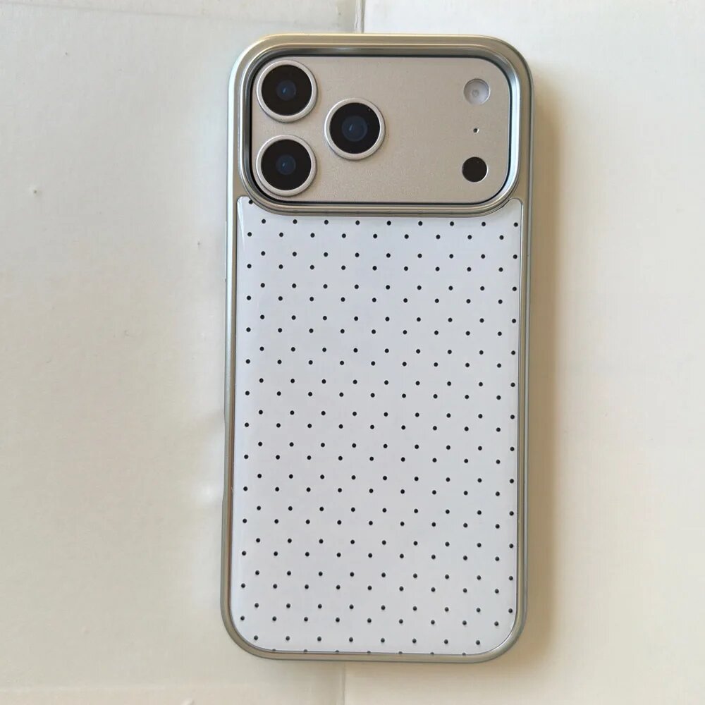 8 цветов Macaron Fine Wave Point чехол для телефона для iPhone 17 16 Белый, white, for iPhone 15 Pro