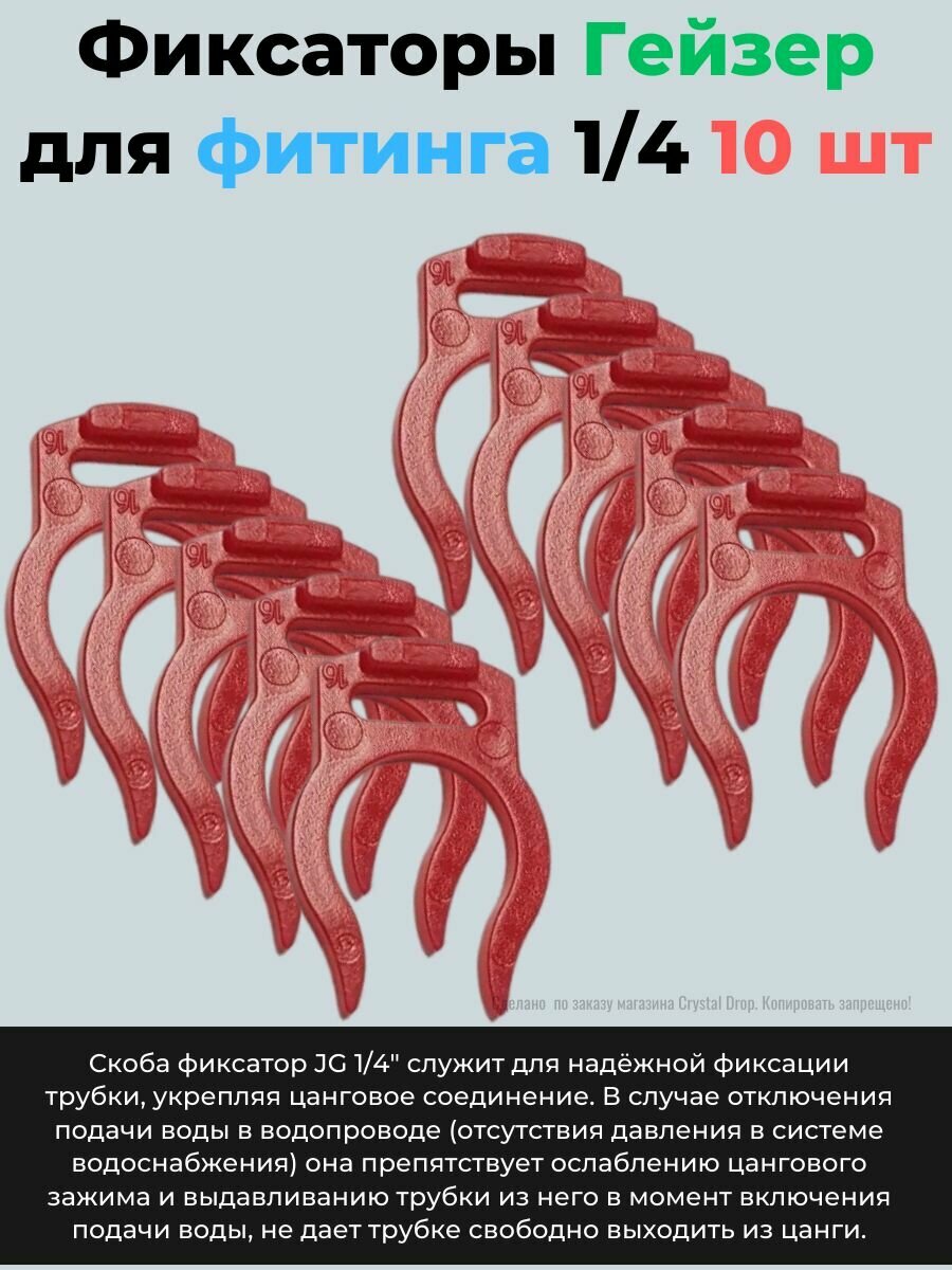 Зажим (фиксатор Organic) для фитингов JOHN GUEST 1/4 трубок питьевых систем
