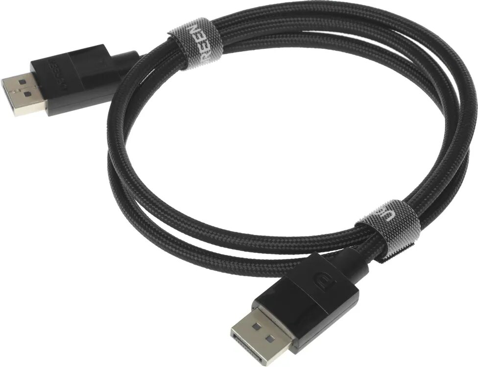 Кабель аудио-видео UGREEN DP114, DisplayPort (m) - DisplayPort (m), 1м, черный (80390)