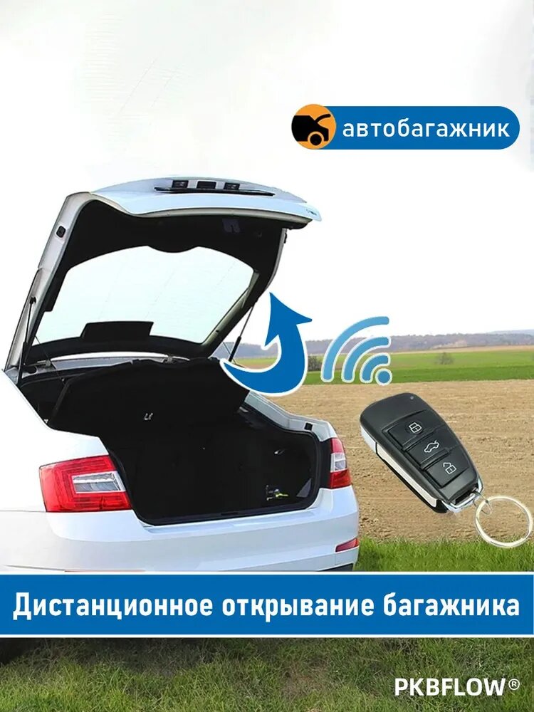 PKBFLOW Автомобильный пульт дистанционного управления центральным замком управления, Центральный замок для автомобиля на пульте управления,2 брелока, 12 В