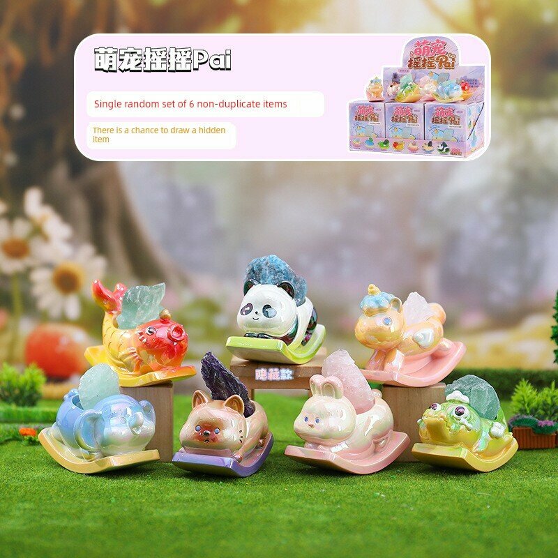 Новая модель 2025 года: Коллекционная серия Great Artist Energy Crystal Blind Box в стиле милой деревянной резьбы,