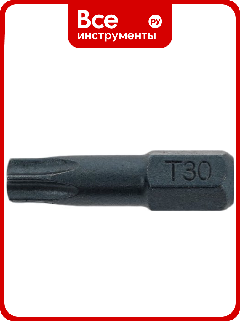 Биты TORX TX30, 25 мм, 20 шт RAWLPLUG RT‑BIT‑TORX30/25, односторонние, сталь S2, хвостовик 1/4 дюйма