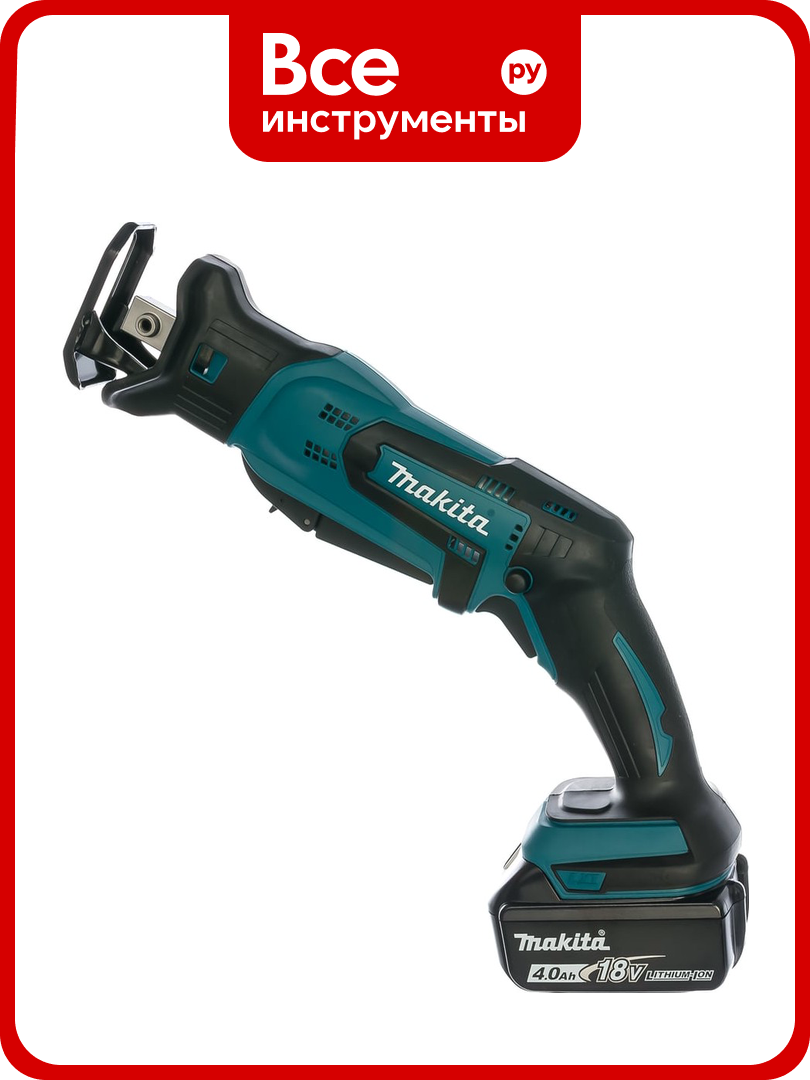 Аккумуляторная сабельная пила Makita LXT DJR185RME, металл, с помощью шестигранного ключа