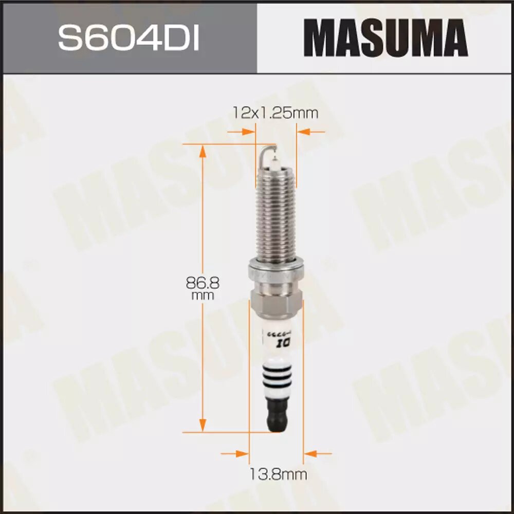 Свеча зажигания иридий + иридий диаметр резьбы: 12 DILKAR7D11H Masuma, S604DI