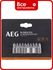 Биты AEG ASDPZ22510, PZ2, 25 мм, 10 шт, S2, магнитный наконечник, для работы с ш...