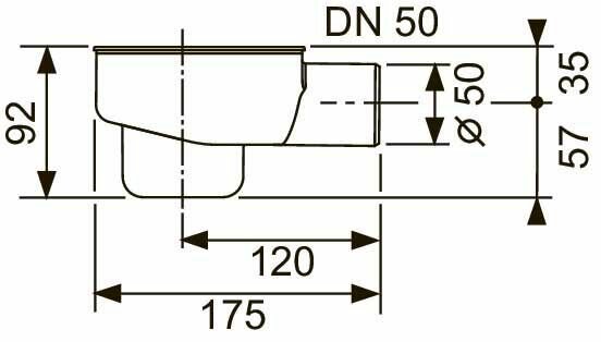 650001 Сифон DN50 0,8 л/с TECEdrainline — фото 1