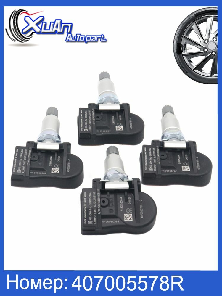 407005578R TPMS Датчик давления шины 433 МГц Подходит для Renault Megane II 2005/01-2009/12, Подходит для Renault Scenic II 2003/01-2009/12, S120123006F 40700-5578R 40700 5578R