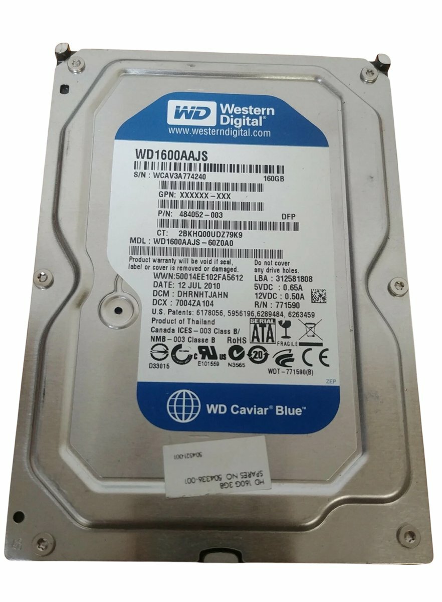Жесткий диск HP 160Gb 7200 SATAII 3.5" HDD