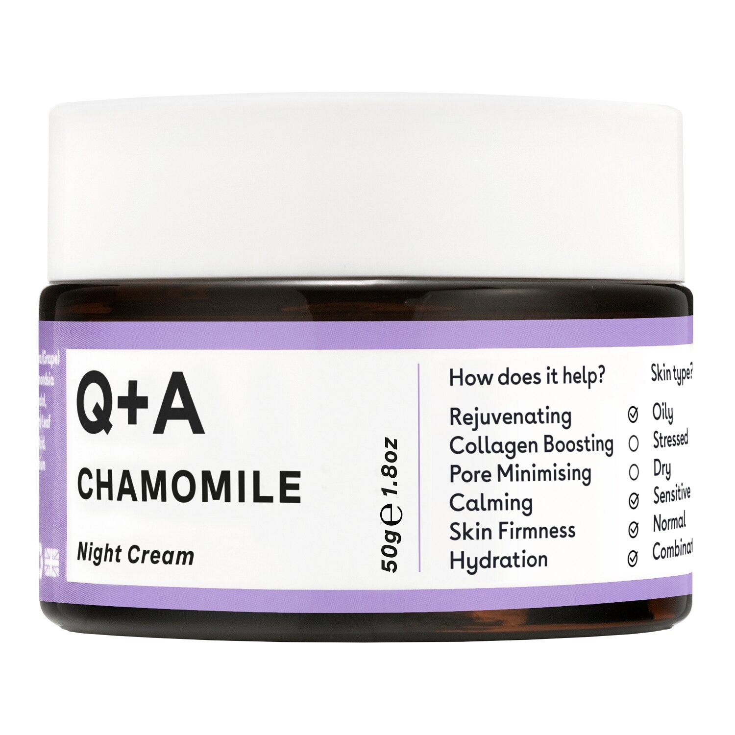 Q+A Chamomile Ночной крем для лица 50 мл