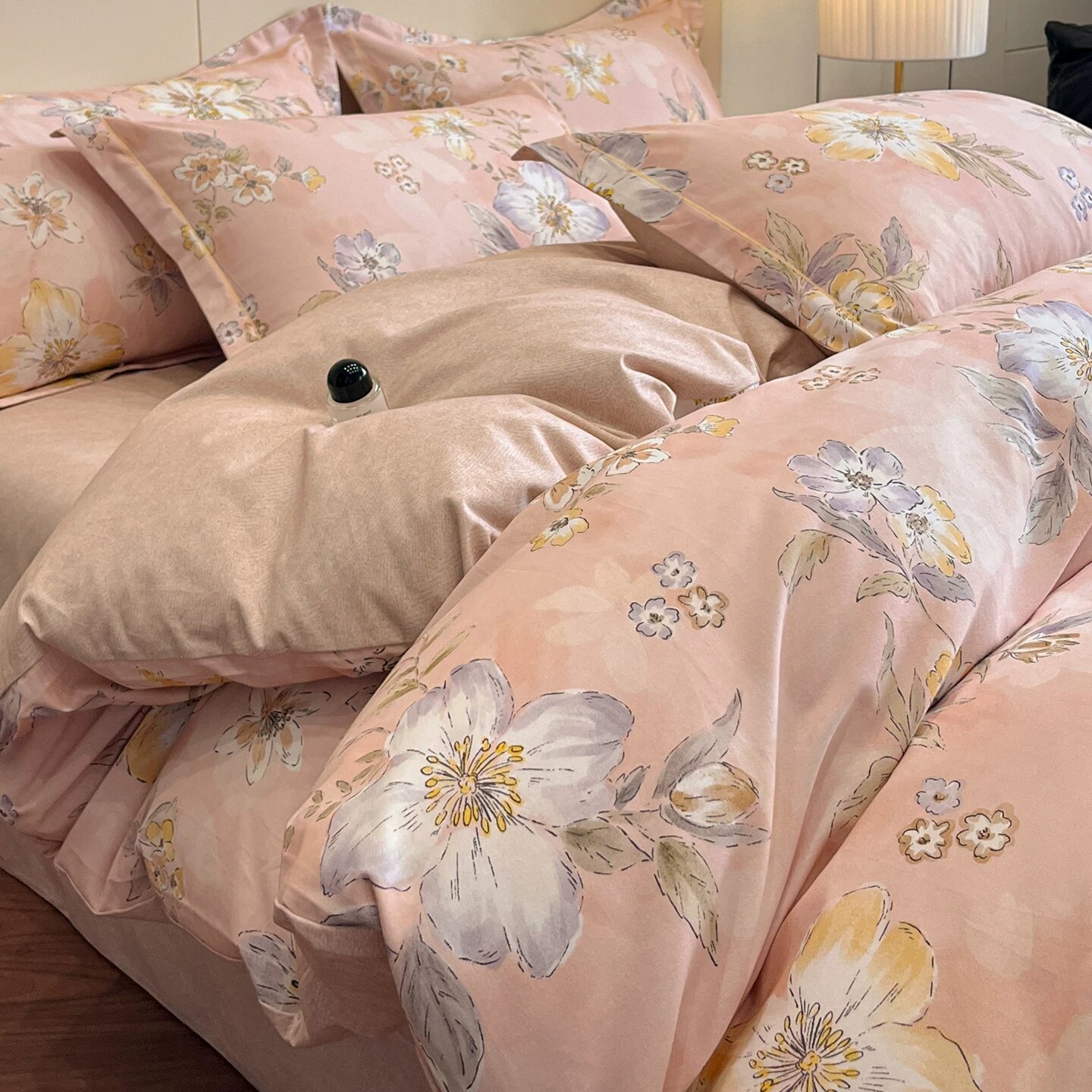 Комплект постельного белья Herrani Home Textiles 2025: новый, из 100% утолщенного хлопка с начесом, четырехкомплектный,