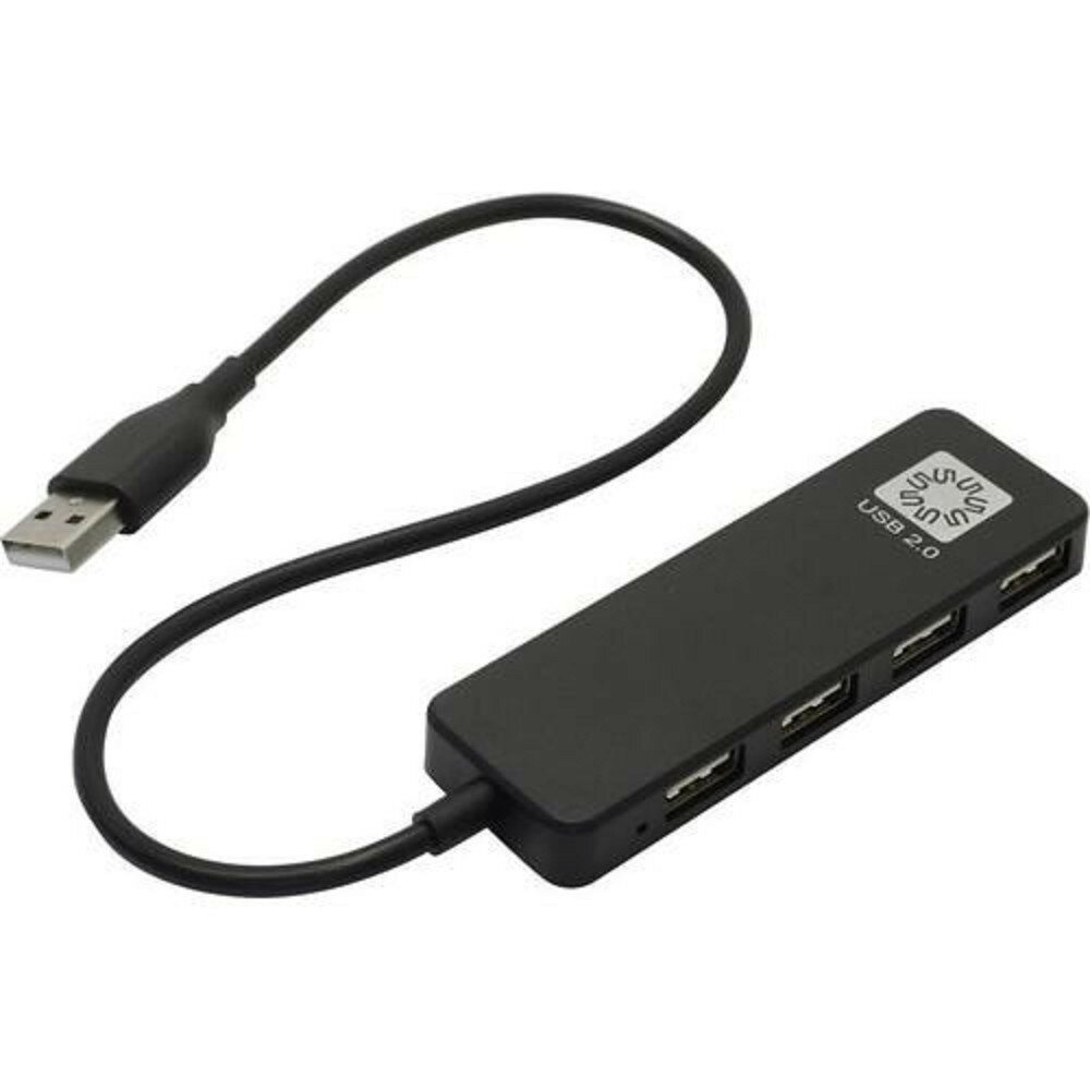 USB-хаб (концентратор) 5bites HB24-209BK, портов - 4