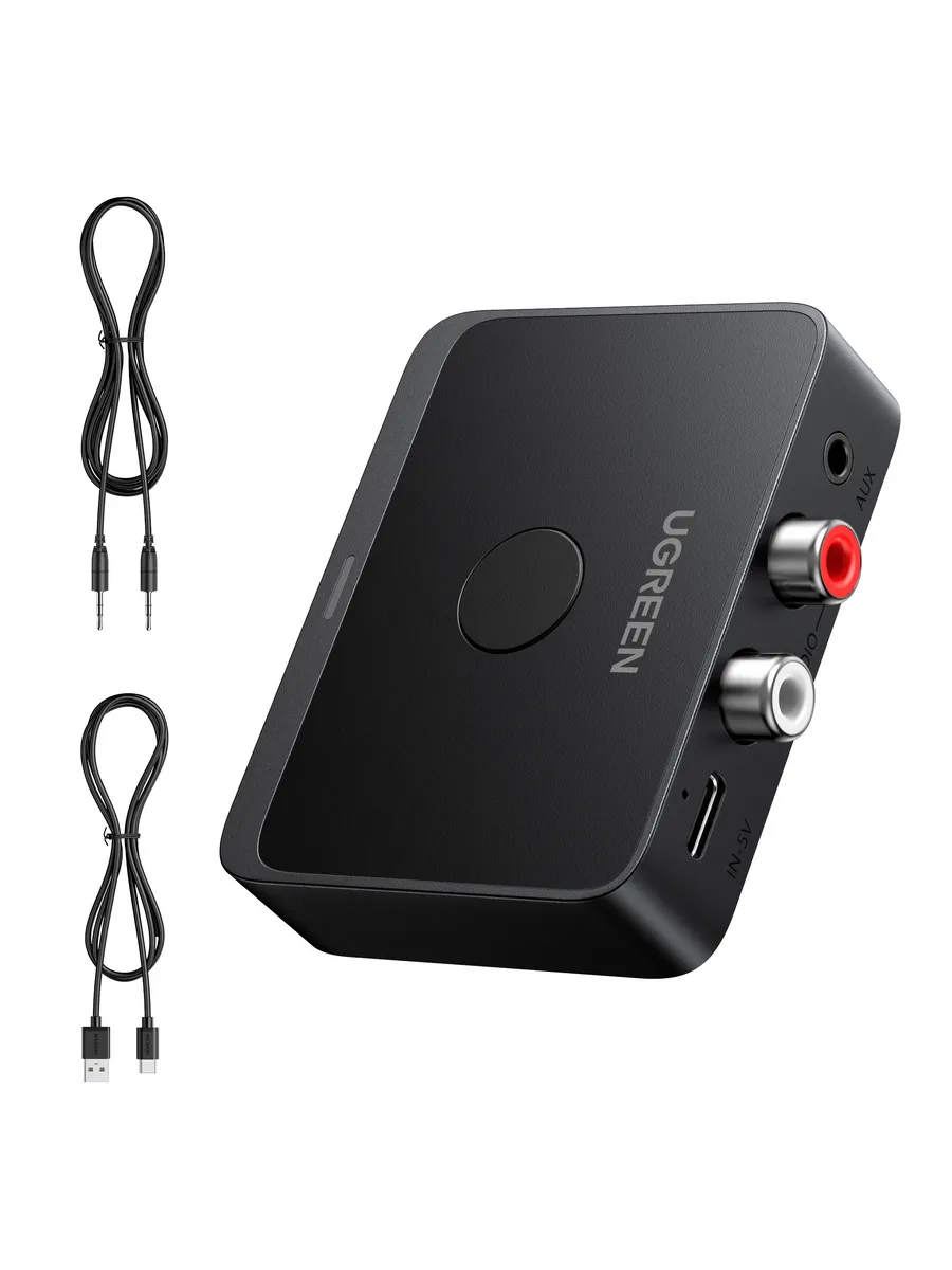 Адаптер UGREEN BT505 (55545) Bluetooth 6.0 Receiver Audio Черный Bluetooth