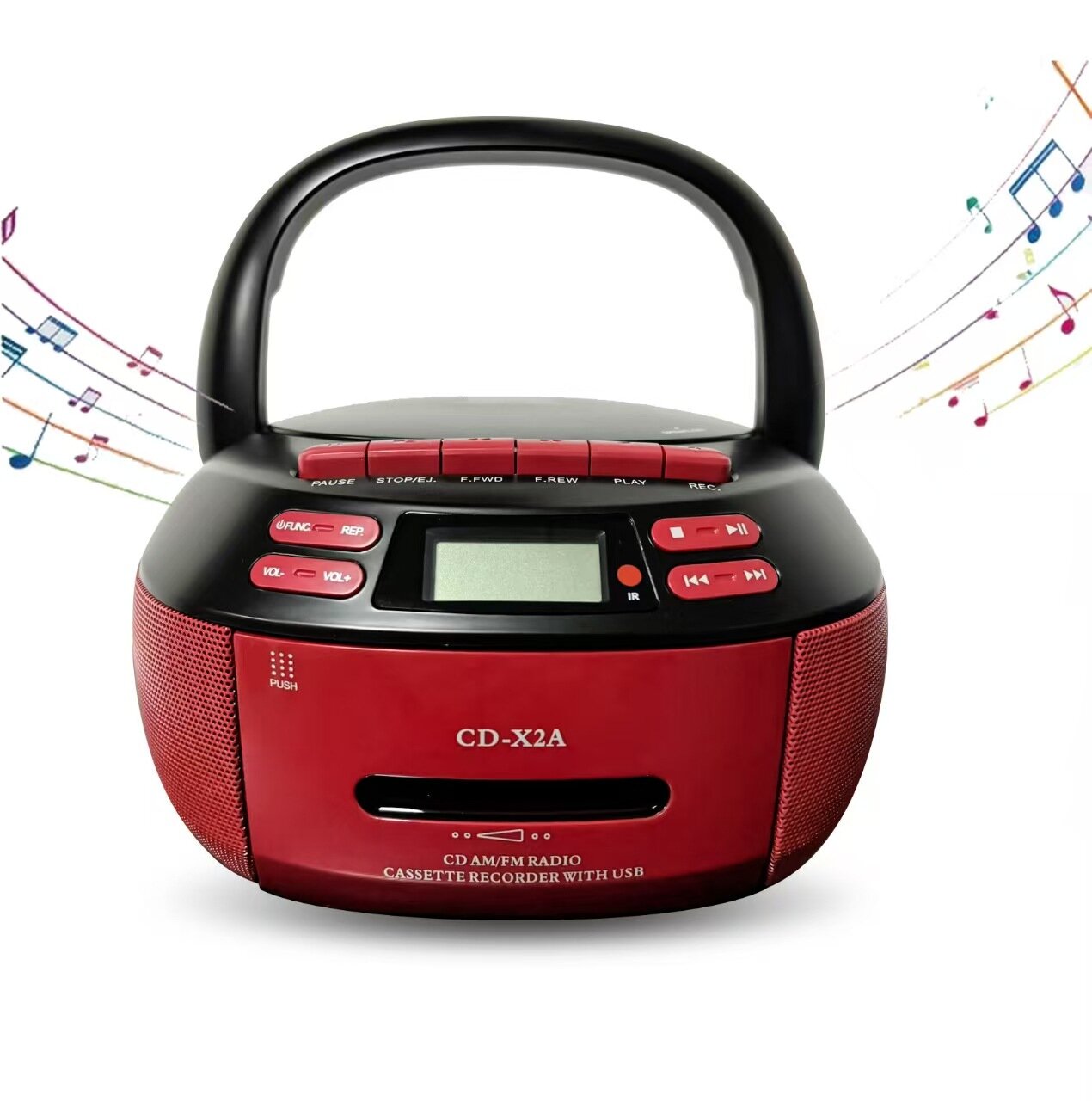 Портативный Bluetooth CD MP3 плеер FM радио магнитофон