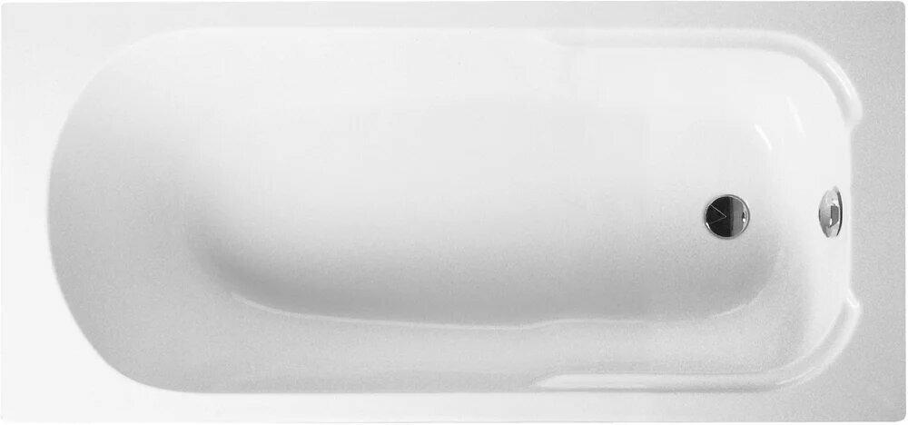 Акриловая ванна VitrA Queen 150x70, с каркасом, пристенная, белая, глянцевая, прямоугольная, антискользящее покрытие