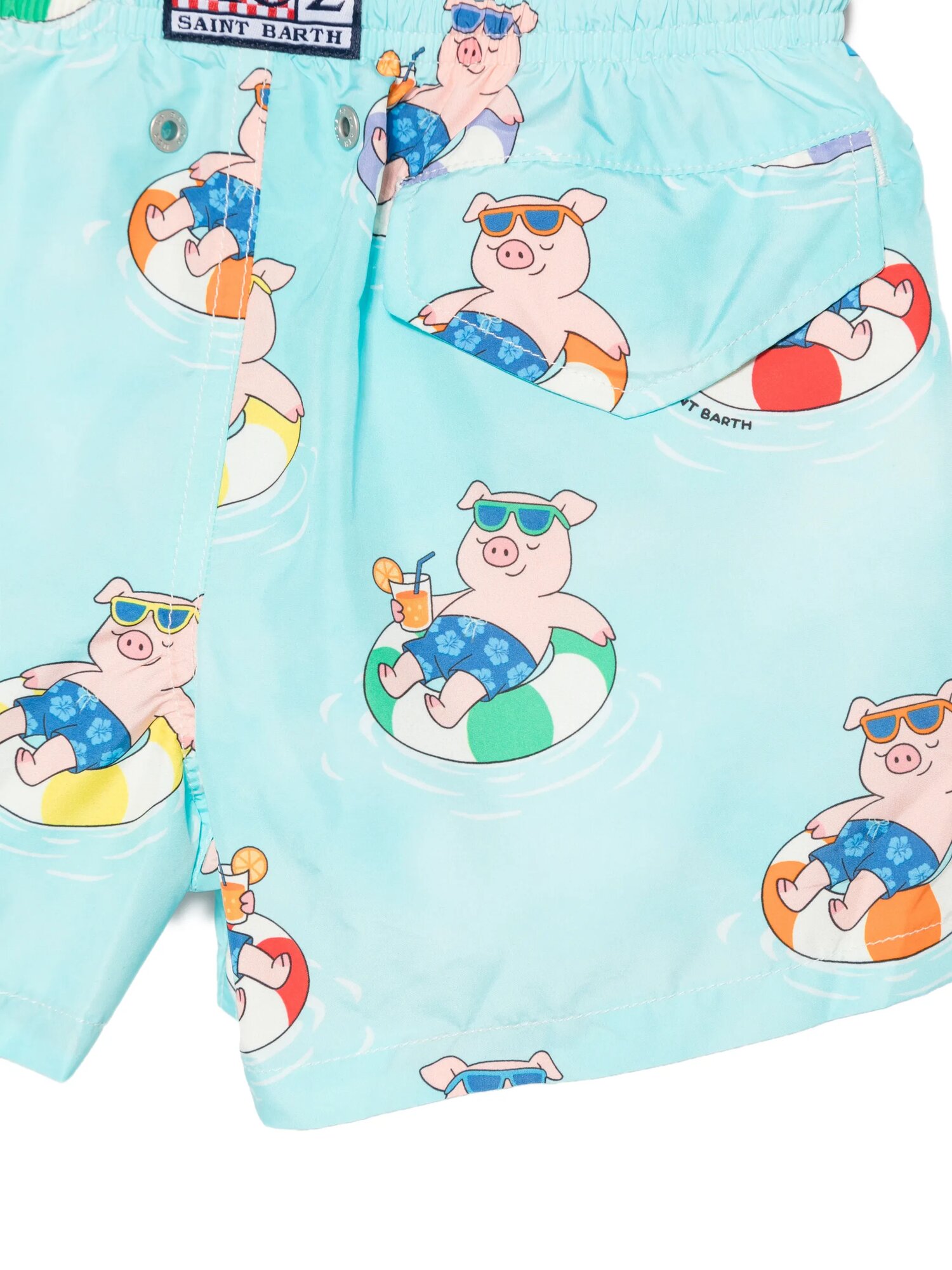 Шорты для плавания MC2 Saint Barth Jean Lighting drawstring swim shorts, размер 12 мес, синий — фото 1