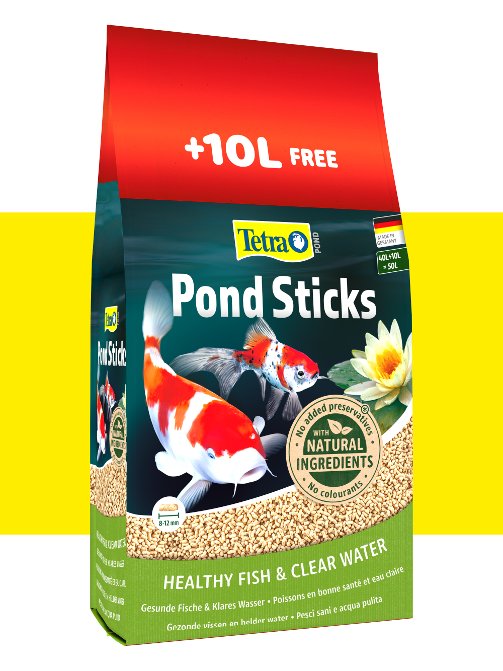 Корм для рыб Tetra Pond Sticks 50л (40л+25% Bonus) основной гранулы (мешок)