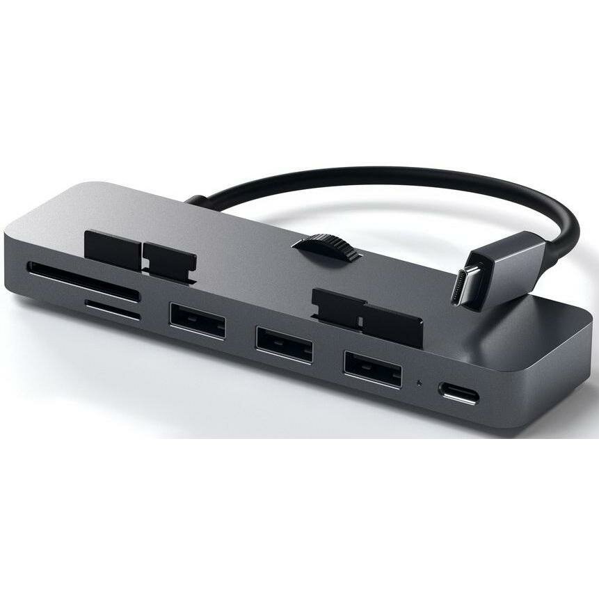 Концентратор USB Satechi ST-TCIMHM, Aluminum Type-C Clamp Hub Pro (серый космос)