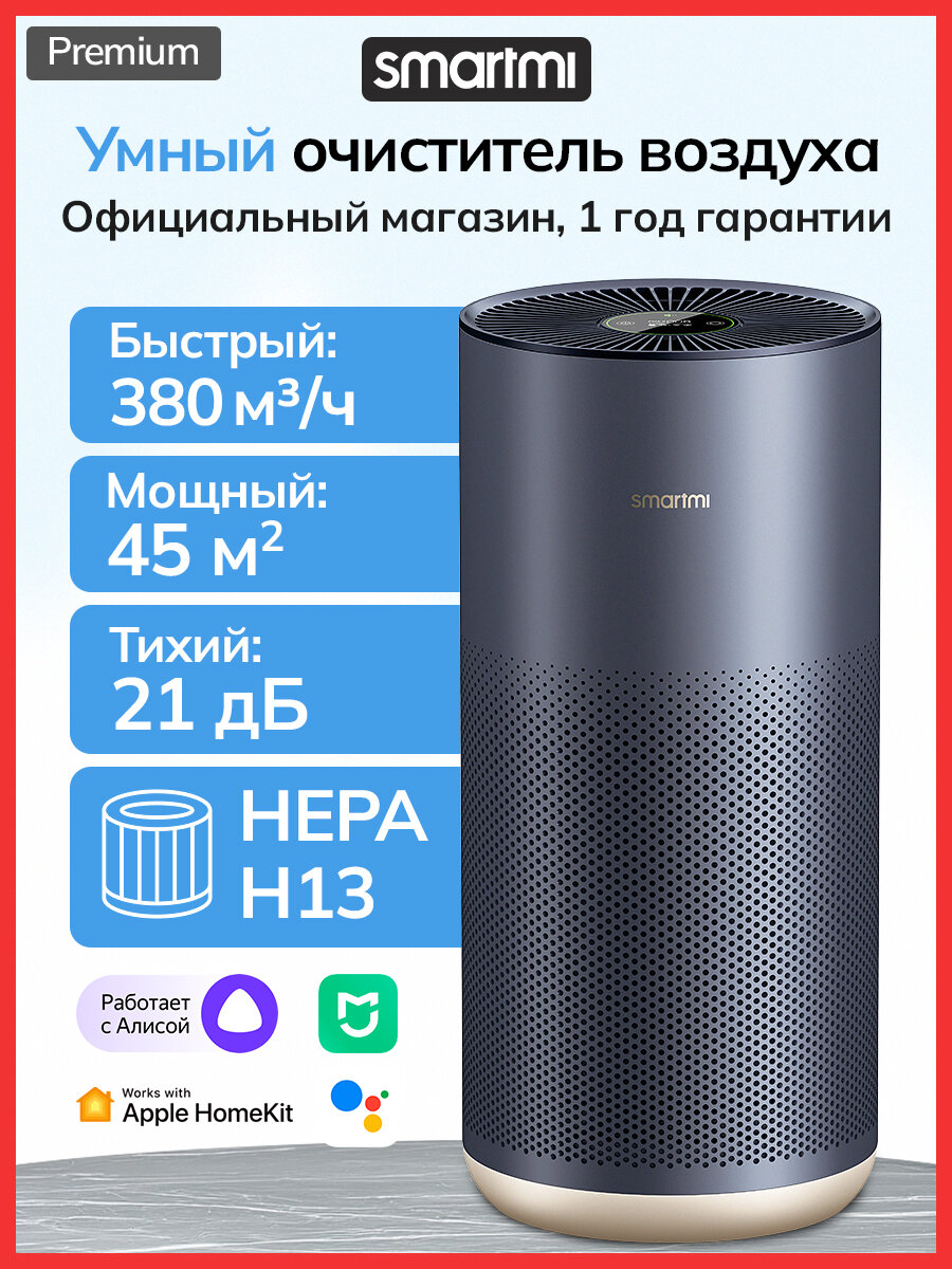 Очиститель воздуха Smartmi Air Purifier 2 KQJHQ02ZM, синий