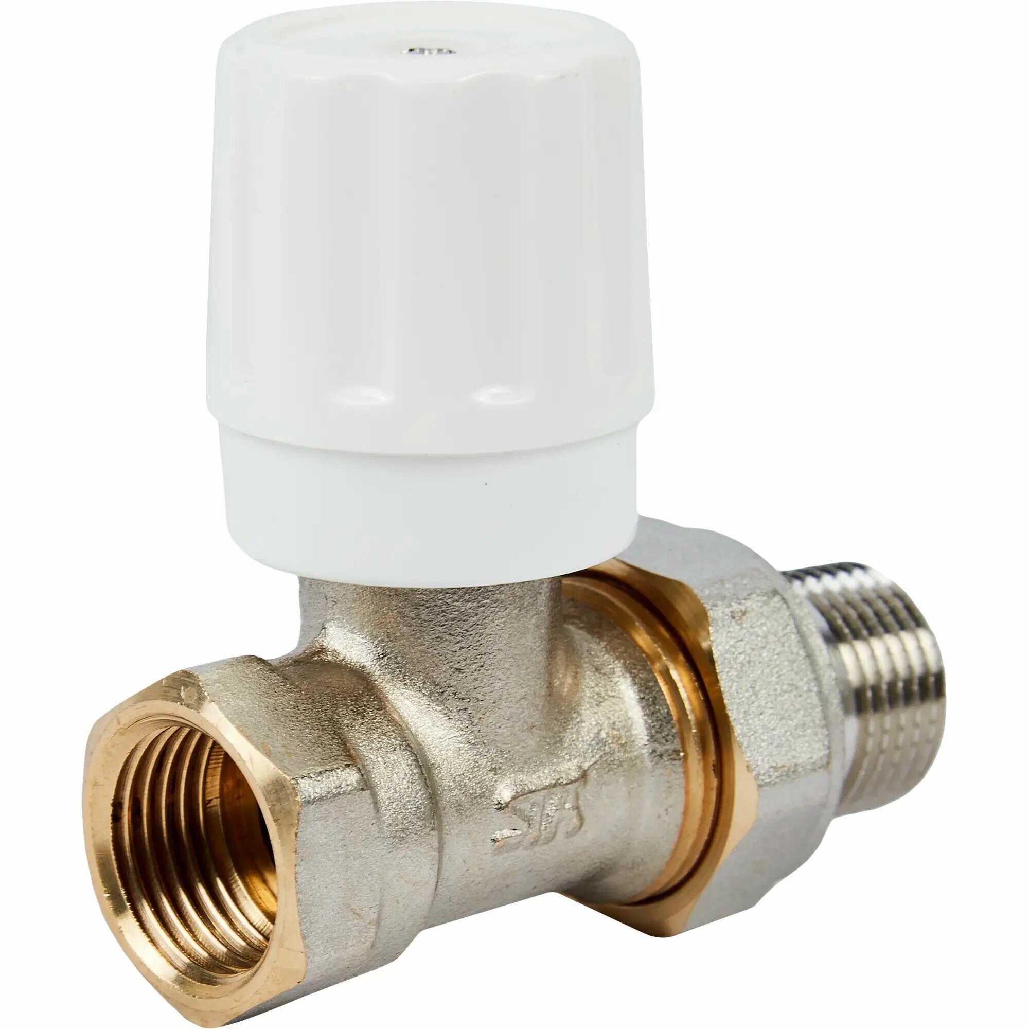 Спец клапан регулирующий для радиатора прямой 1/2"ВР(г) х 1/2"НР(ш)