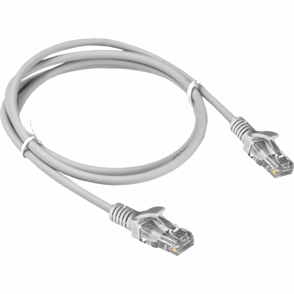 Патч-корд ExeGate UTP-RJ45-RJ45-5e-1,5M-LSZH-GY, cat.5e, 1.5м 