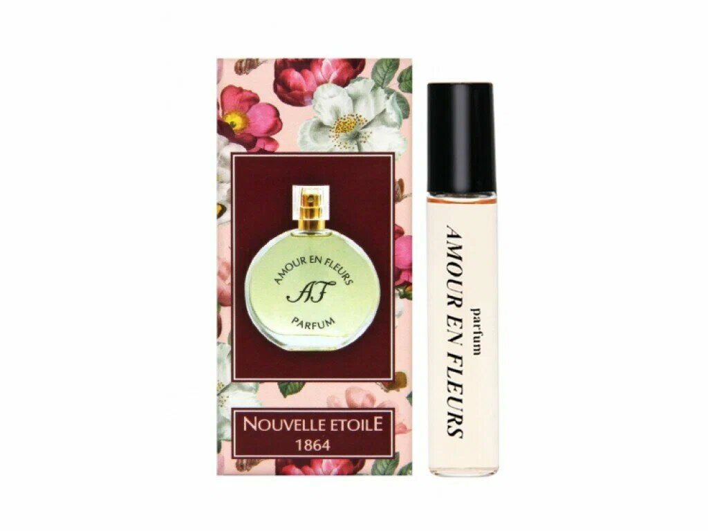Новая Заря Любовь в цветах - Amour En Fleurs духи на открытке 3 ml