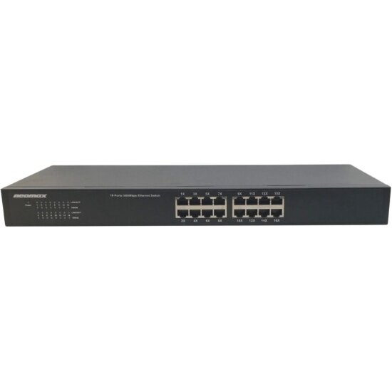 Неуправляемый коммутатор Neomax NMS-116P-1000-SR, 16 портов 1000 Mbps, металл Rack
