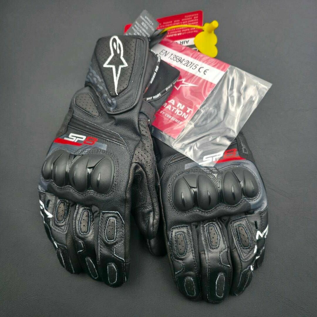 ALPINESTARS SP-8 V3 перчатки для езды на мотоцикле с полной защитой запястья (черные, 2XL)