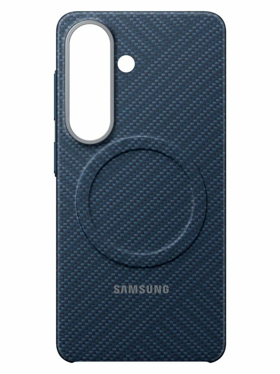 Чехол-накладка Samsung Carbon Magnet Case, для смартфона S26, темный синий, CAU