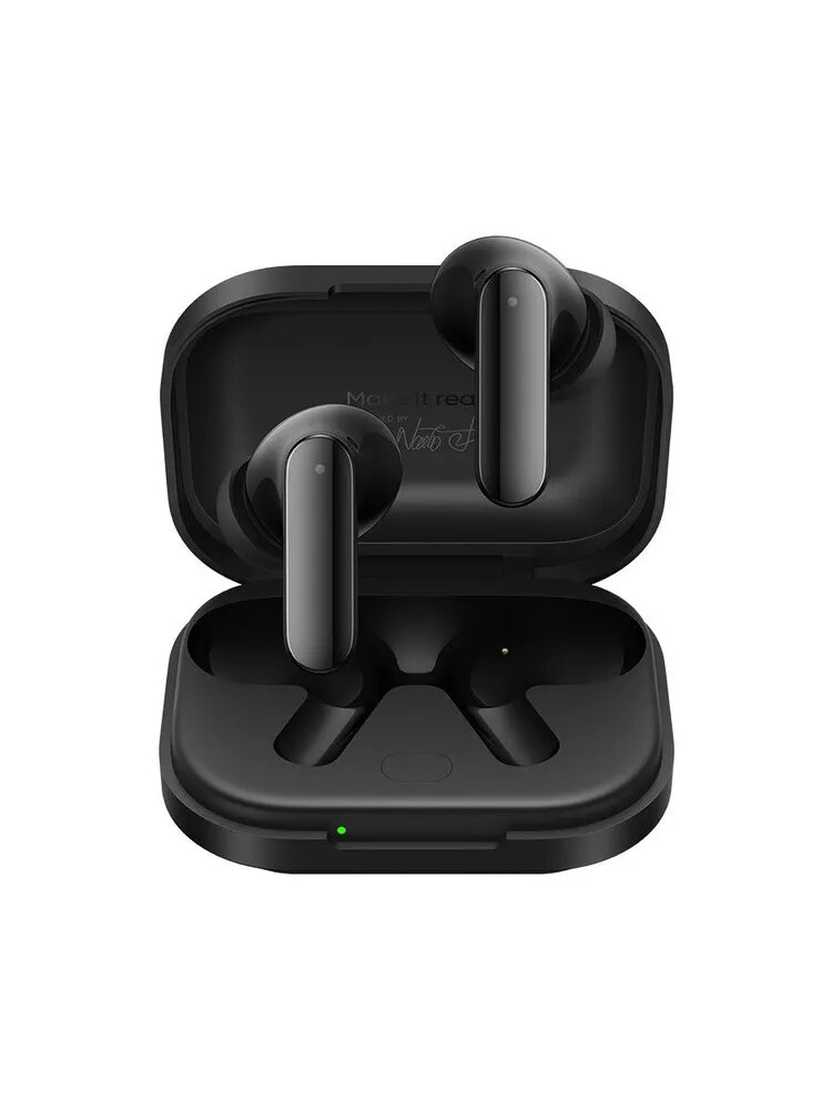 Realme Наушники беспроводные с микрофоном 1More Aero, Bluetooth, USB Type-C, черный