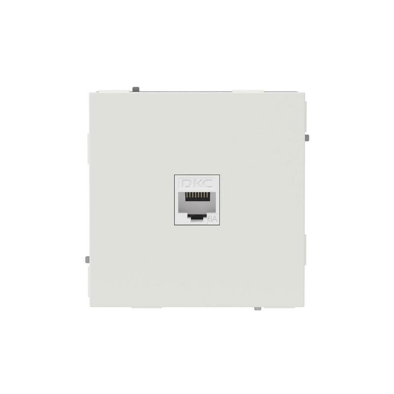 Розетка компьютерная 1-м KANT RJ45 кат.6A без шторки бел. песок DKC 7010673