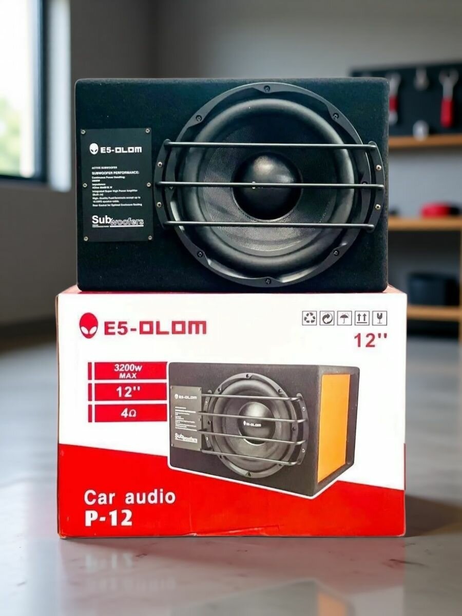 Сабвуфер активный для автомобиля 12. 3200W