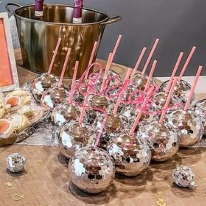 Диско-шар чашки для вечеринки 1pcs Straw-2 — фото 1