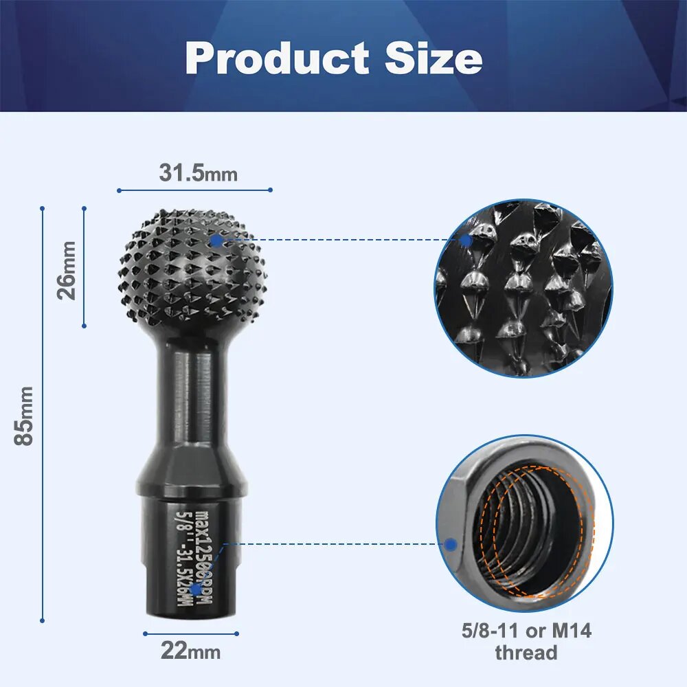 Фреза для дерева BRSCHNITT, M14 Thread, 1pc Sphere